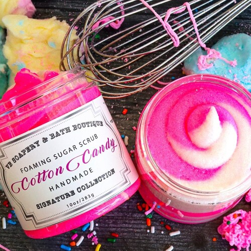 Cotton Candy Whipped Soap Sugar Scrub/ Foaming Exfoliating - Etsy