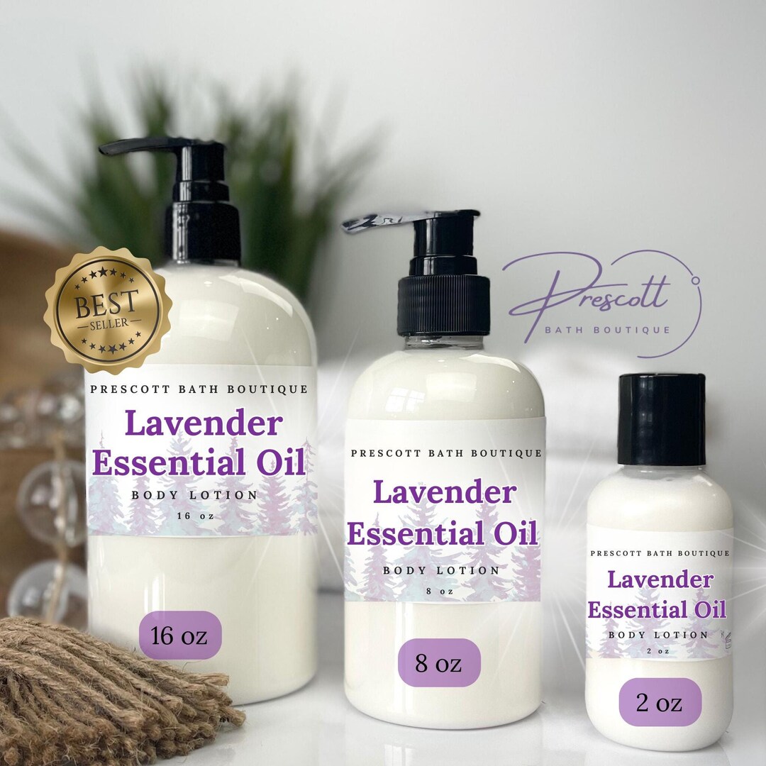 Lavender Essential Oil Body Lotion, All Natural Handcrafted Lotion ...