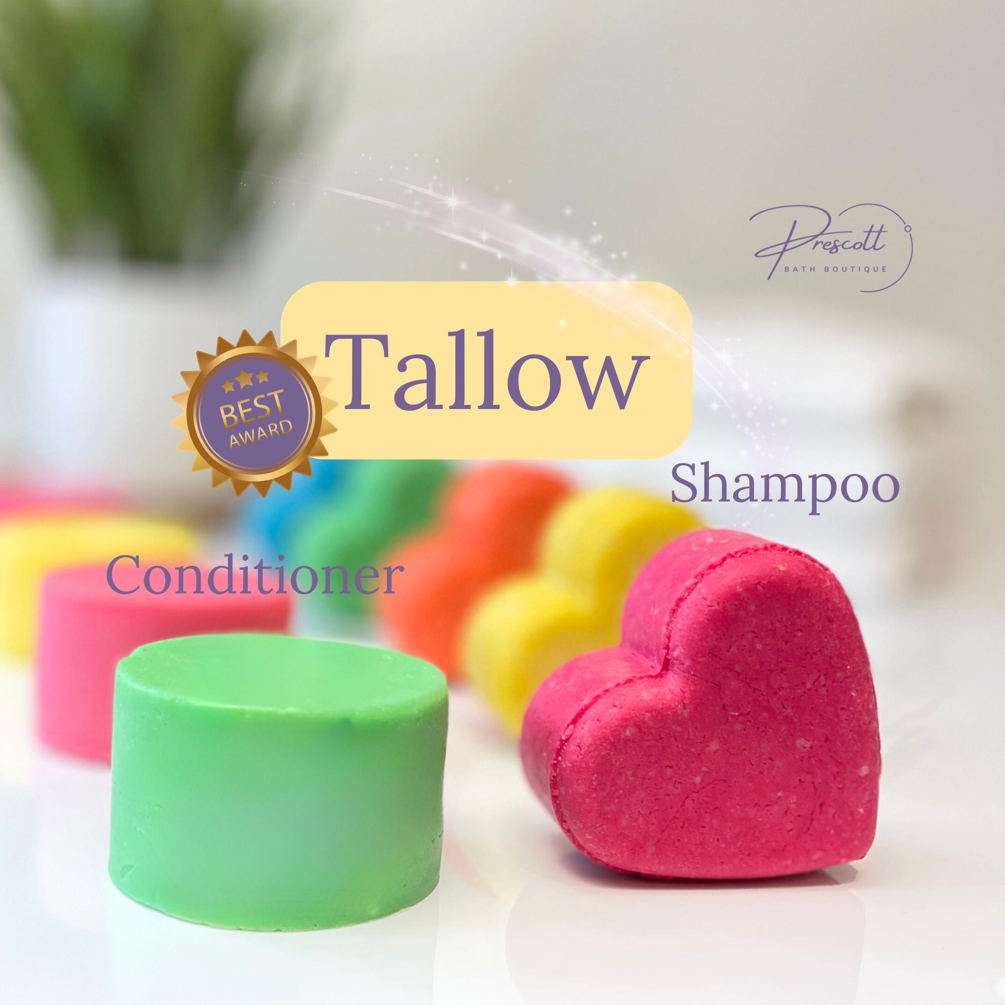 Tallow Shampoo & Conditioner Bars | Zero Waste Hair Care Set, Eco ...
