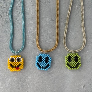 Smiley Face Pendants Beaded Happy Face Emoji Charms, Heart, Yin Yang ...