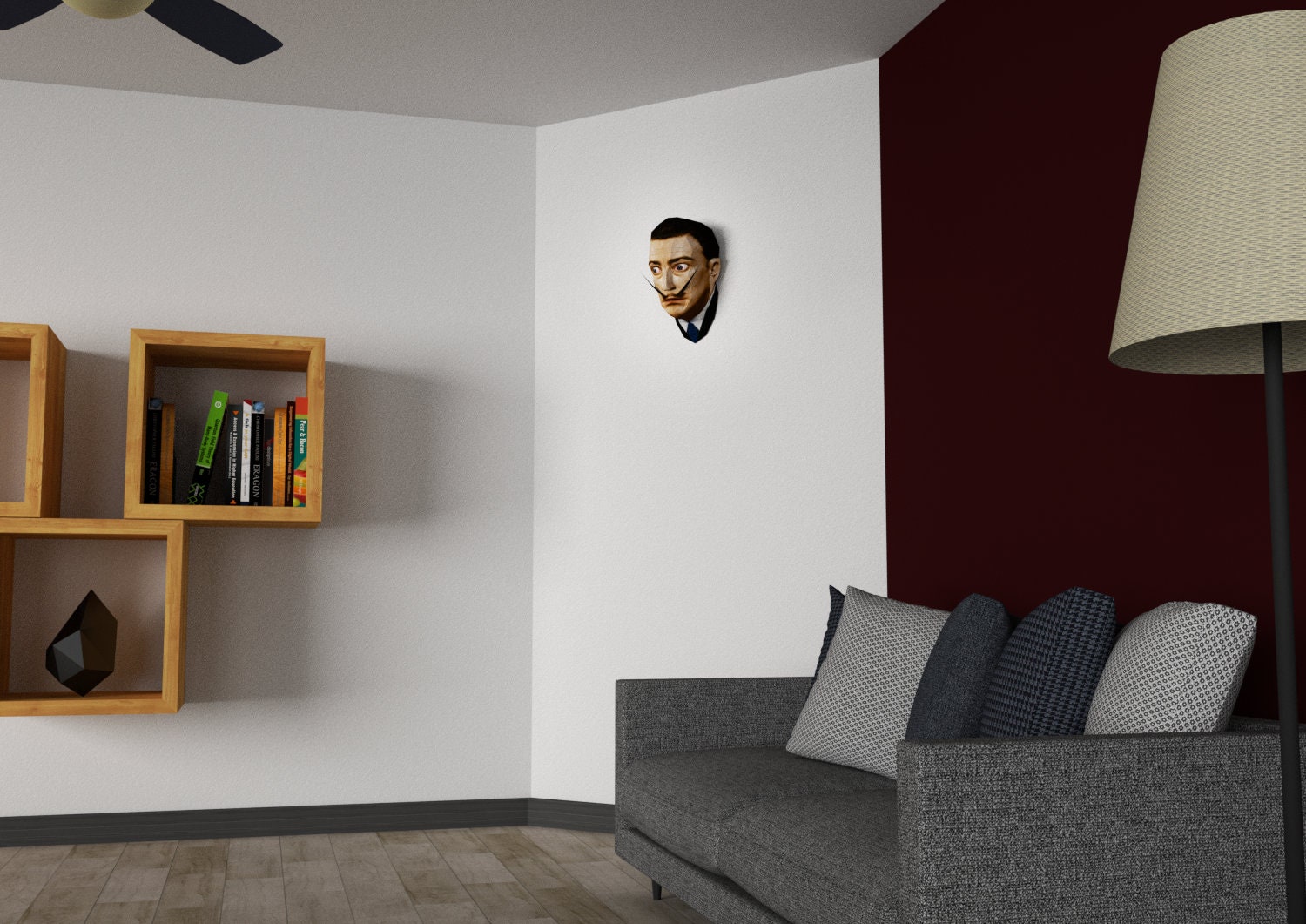 3D Paper Craft Low Poly Object Art Doll Model Pattern DIY Salvador Dali ...