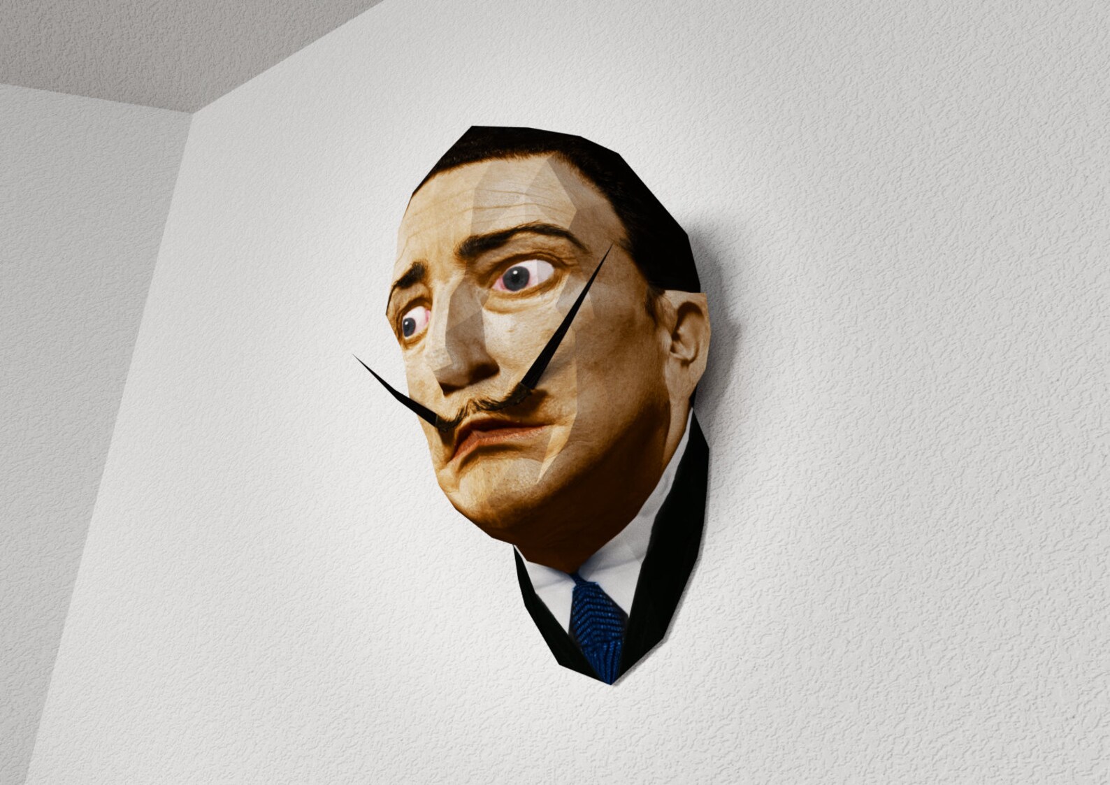 3D Paper Craft Low Poly Object Art Doll Model Pattern DIY Salvador Dali ...