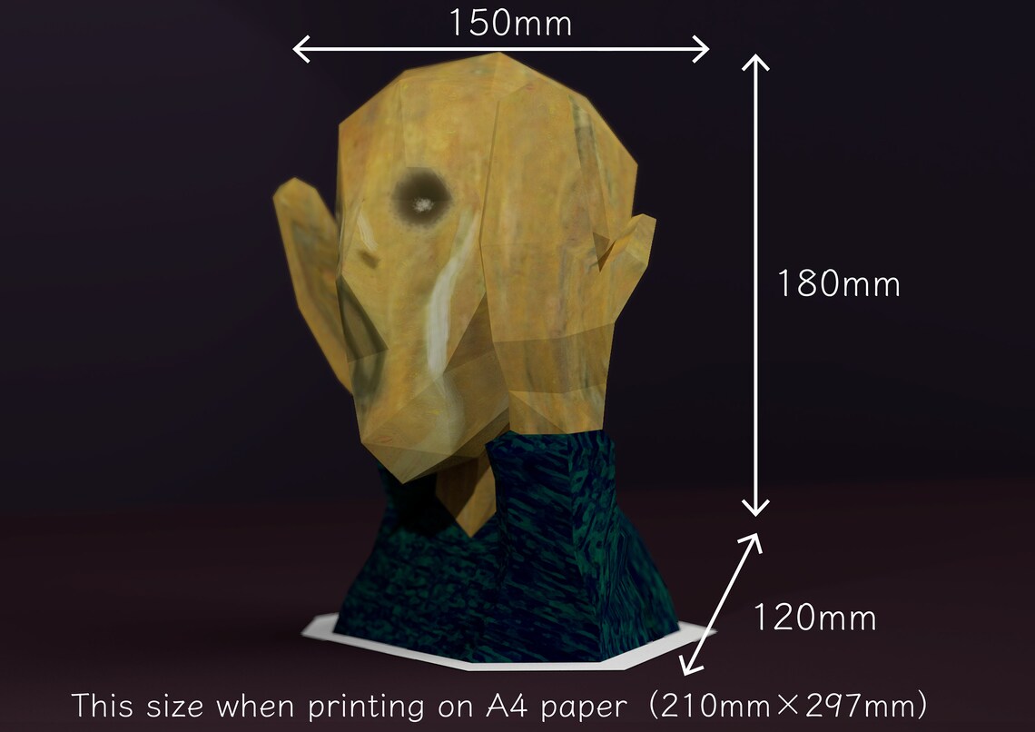 3D Paper Craft Low Poly Object Art Model Pattern DIY - the Scream ...