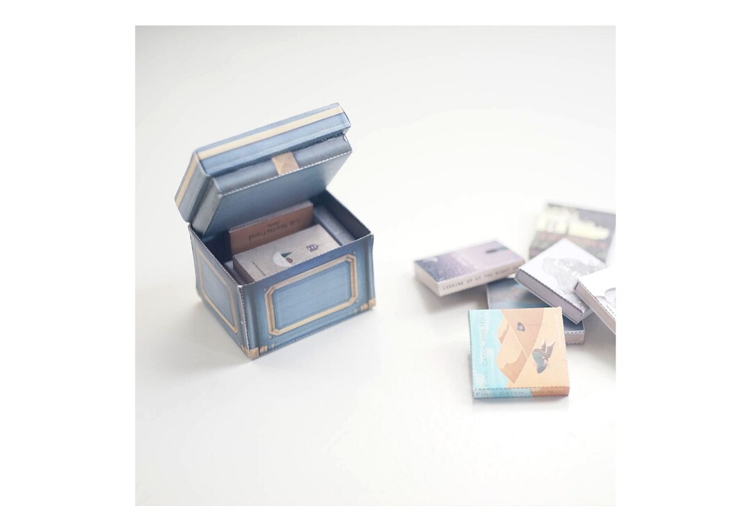 Realistic Miniature Books, Paper Craft Digital Template Pattern ...
