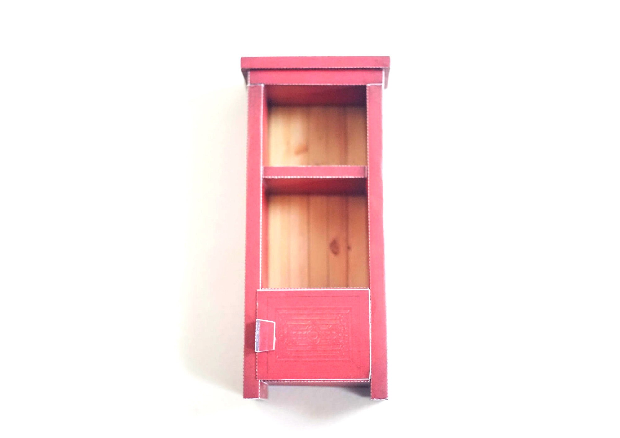 Realistic Miniature Bookshelf, Paper Craft Digital Template Pattern ...