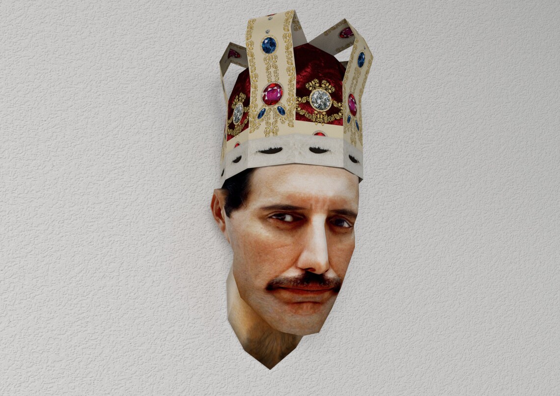 3D Paper Craft Low Poly Object Art Doll Model Pattern DIY - Queen ...