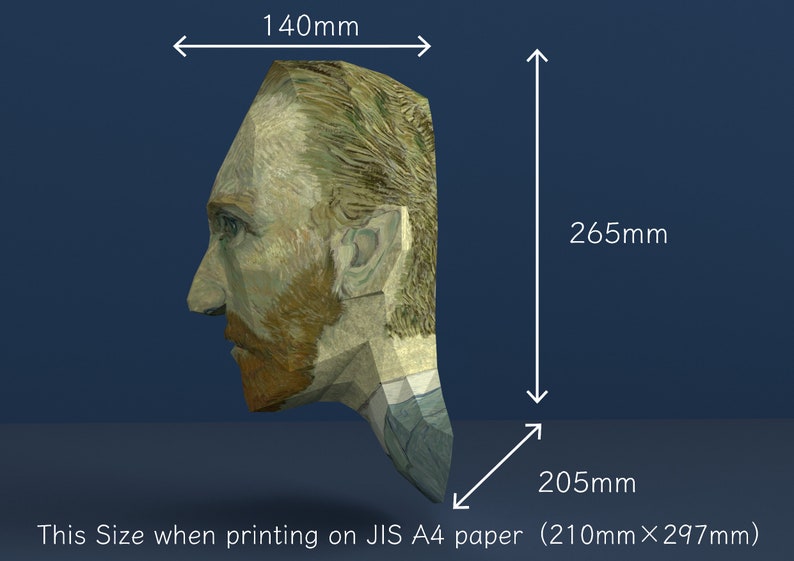 3D Paper Craft Low Poly Object Art Model Pattern DIY Vincent | Etsy