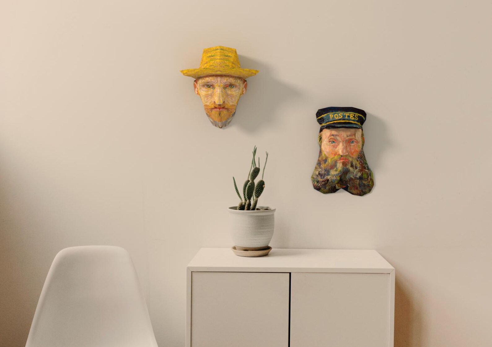 3D Paper Craft Low Poly Object Art Model Pattern DIY - Van Gogh ...