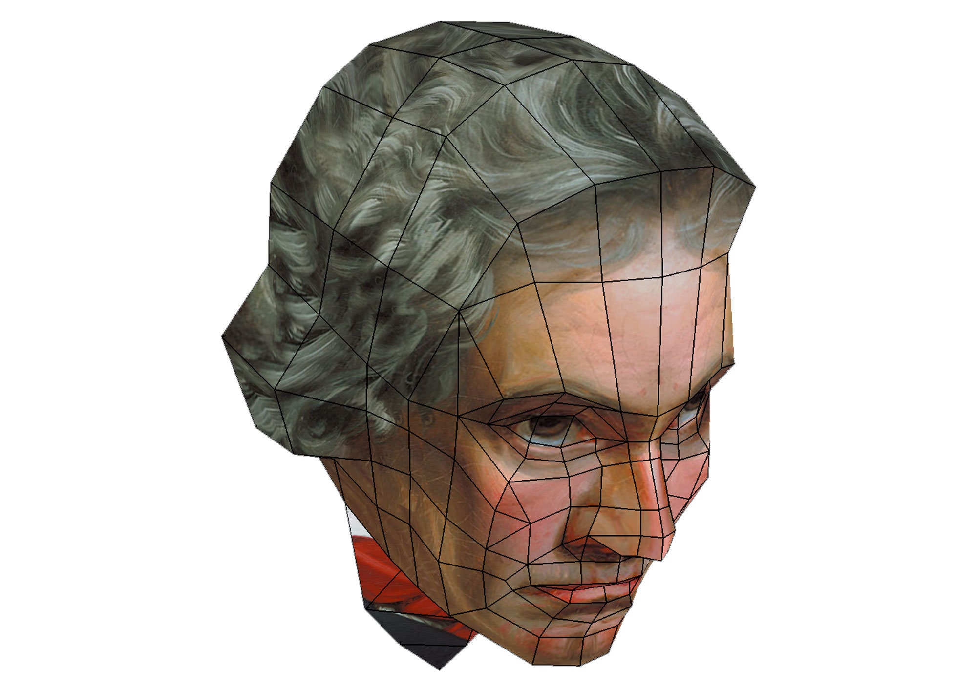 3D Paper Craft Low Portrait Poly Object Art Model Pattern DIY - Ludwig ...