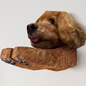 3D Paper Craft Low Poly Object Art Doll Model Pattern DIY - Toy Poodle ...