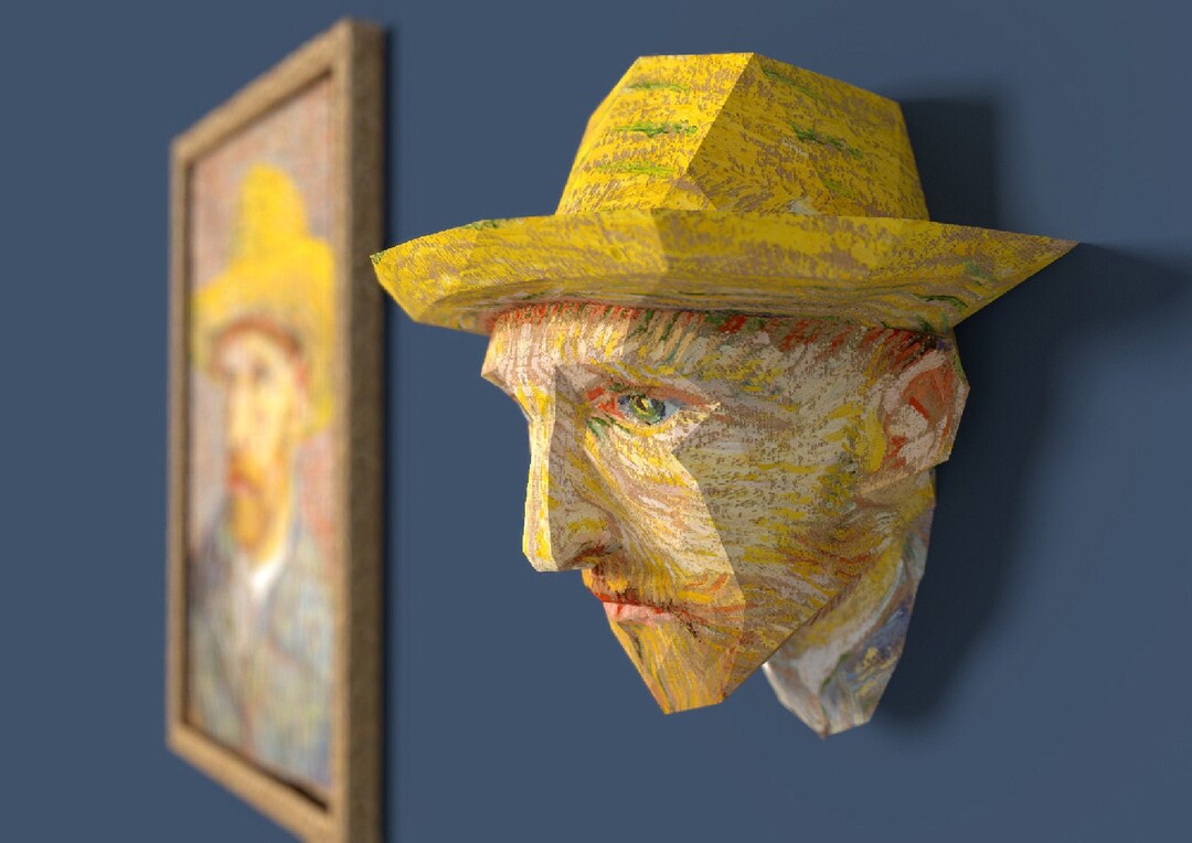 3D Paper Craft Low Poly Object Art Model Pattern DIY - Vincent Van Gogh ...