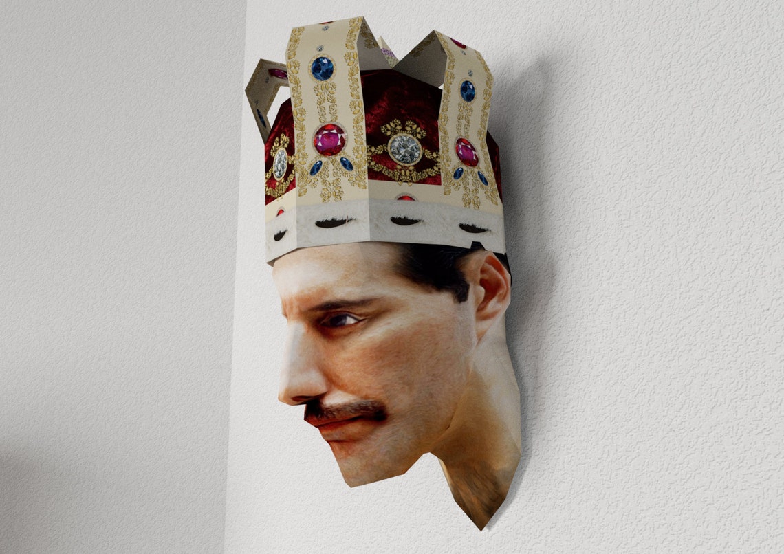 3D Paper Craft Low Poly Object Art Doll Model Pattern DIY - Queen ...