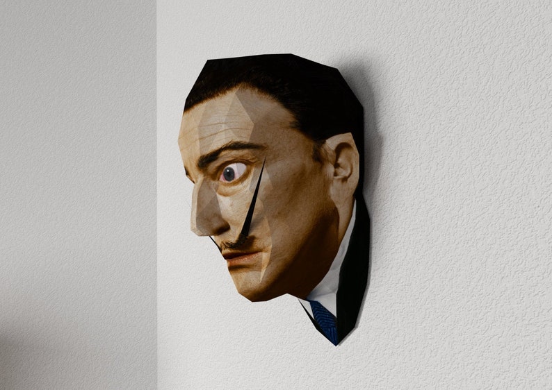 3D Paper Craft Low Poly Object Art Doll Model Pattern DIY Salvador Dali ...