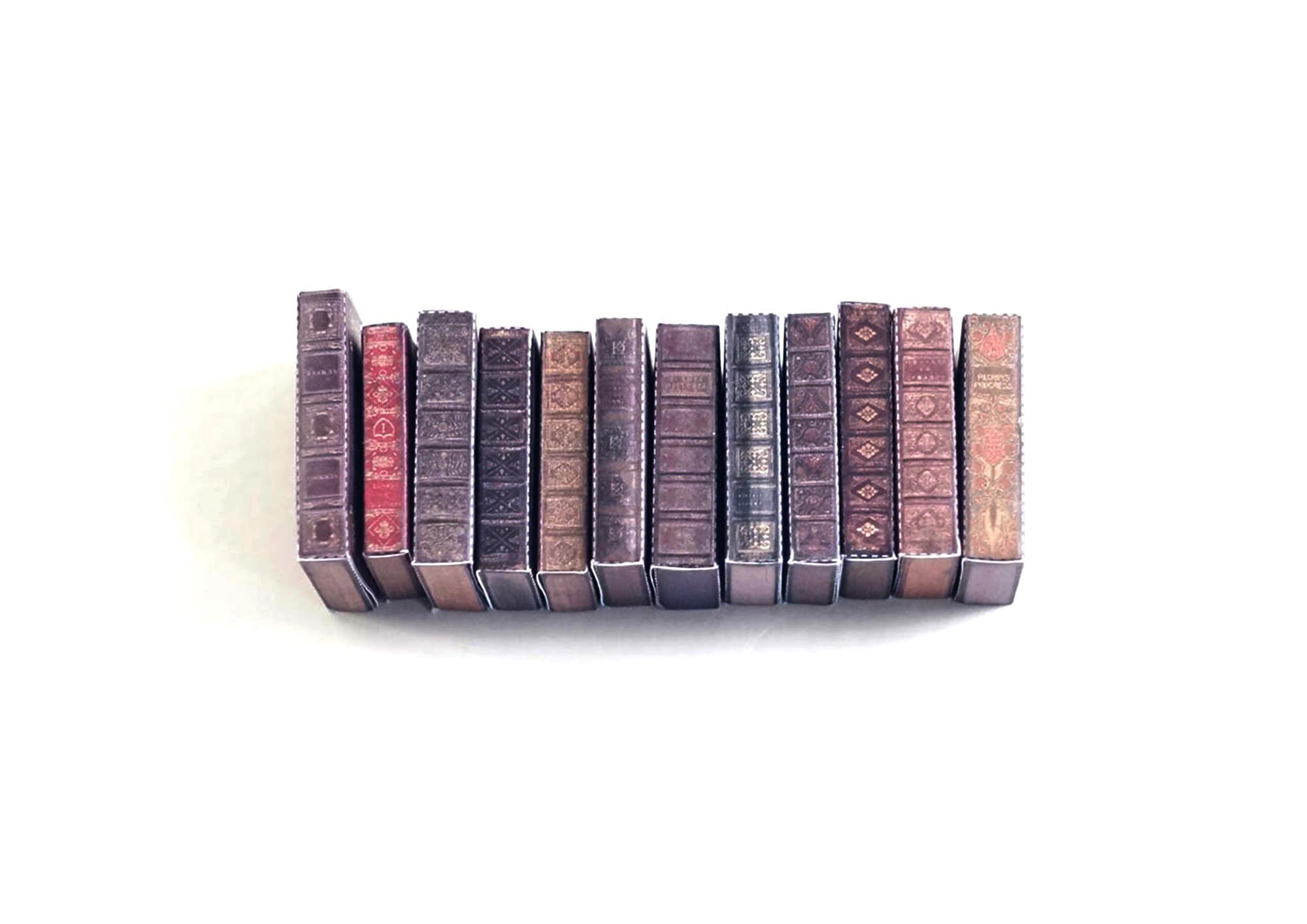 Realistic Miniature Books, Paper Craft Digital Template Pattern, Set of ...