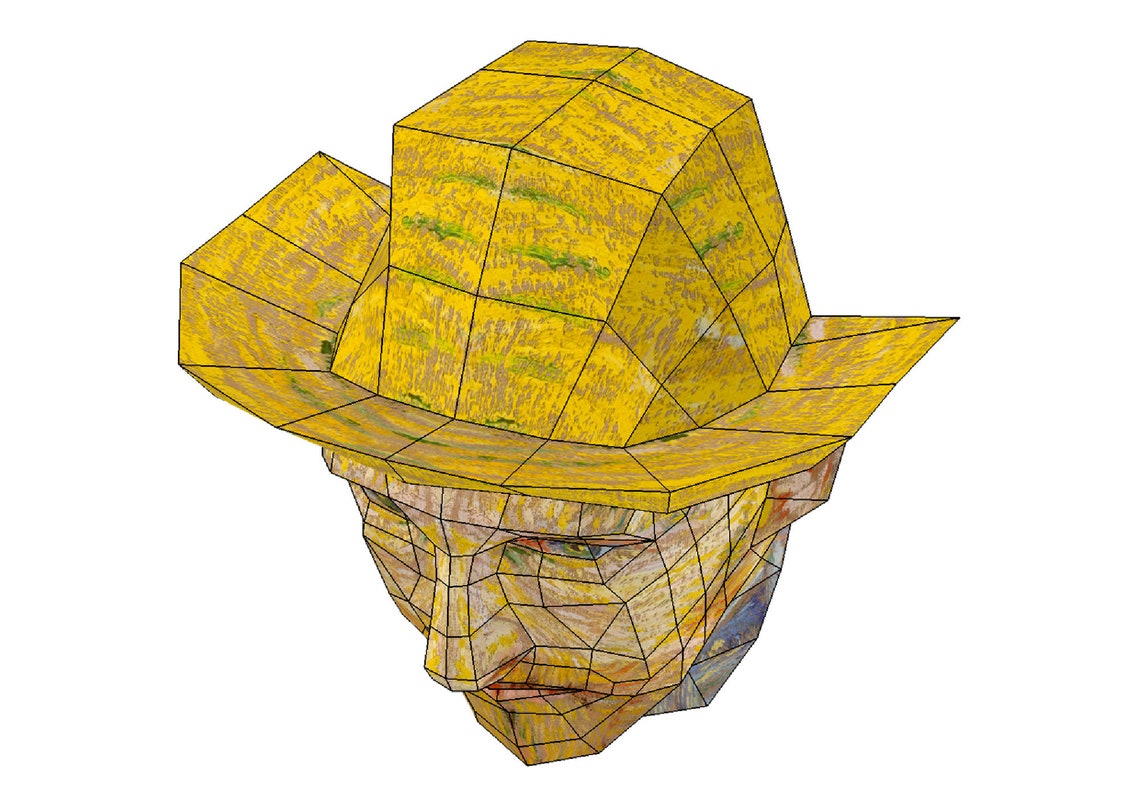 3D Paper Craft Low Poly Object Art Model Pattern DIY Vincent | Etsy