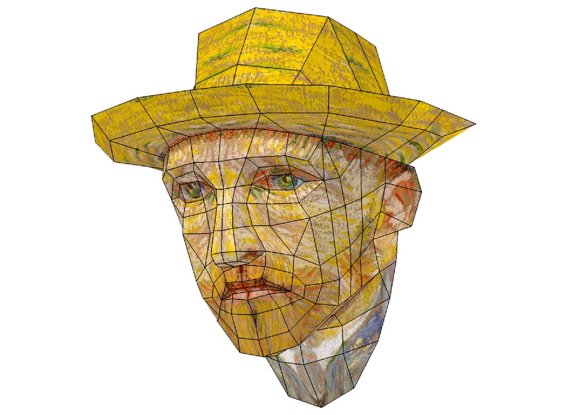 3D Paper Craft Low Poly Object Art Model Pattern DIY Vincent | Etsy