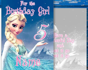 Elsa Birthday Card | Etsy
