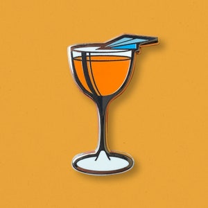 Paper Plane Cocktail Pin | Classic Cocktail Enamel Pin, Gift for ...