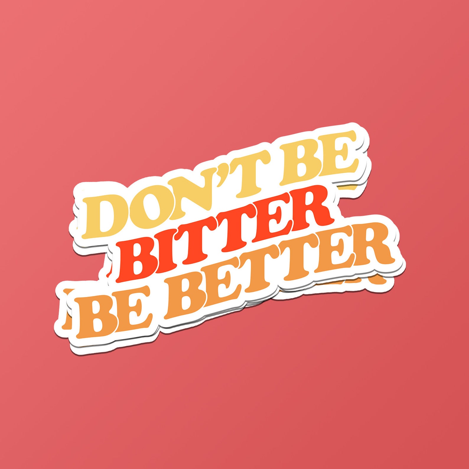 Don't Be Bitter Sticker: Negroni Cocktail Humor, Waterproof PVC - Etsy