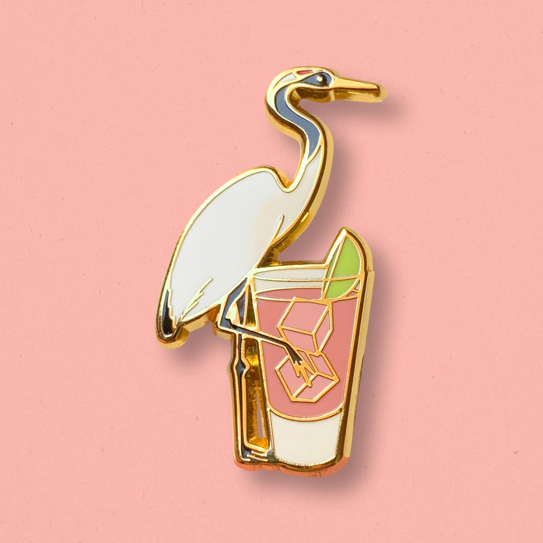 Vodka Crane Pin | Vodka Cranberry, Cocktail, Wildlife, Cute, Pink ...
