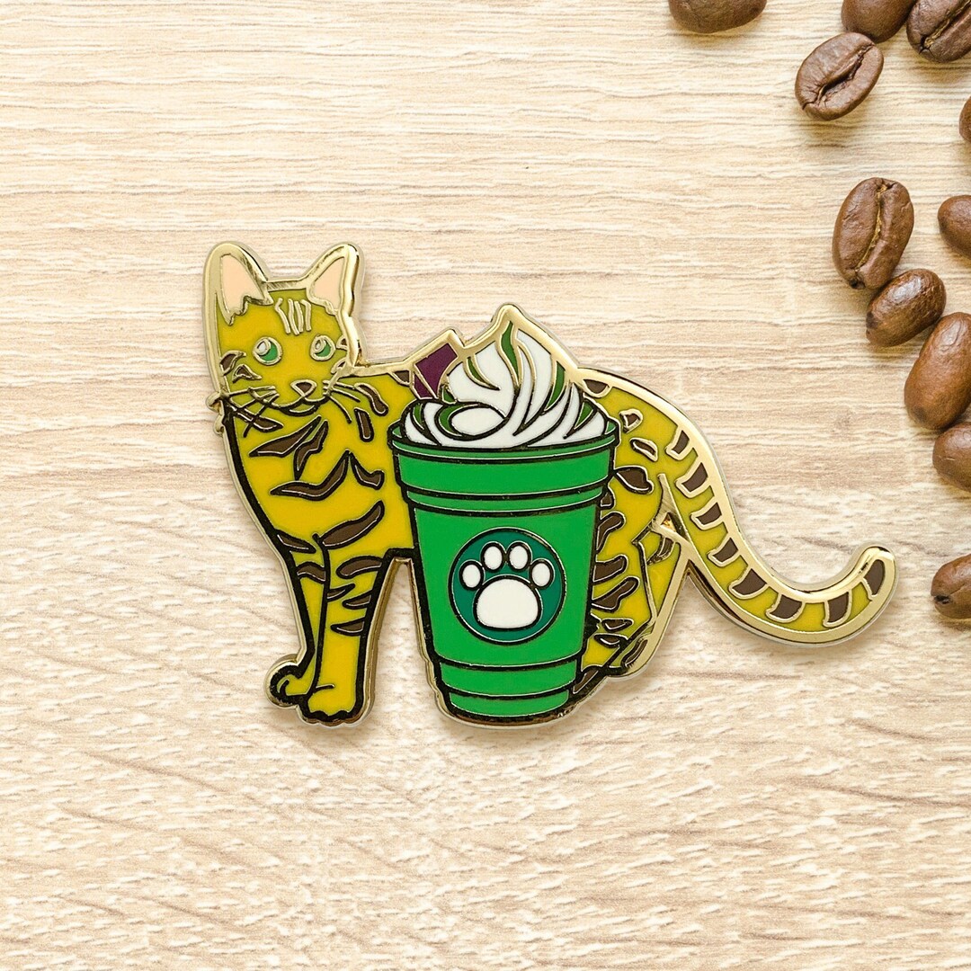 Bengal Cat Matcha Frappe Pin | Latte, Americano Espresso, Dark Roast ...