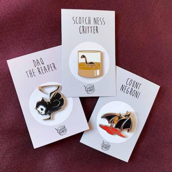 Monster Pin Set // Cryptids Loch Ness Reaper Vampire Count - Etsy