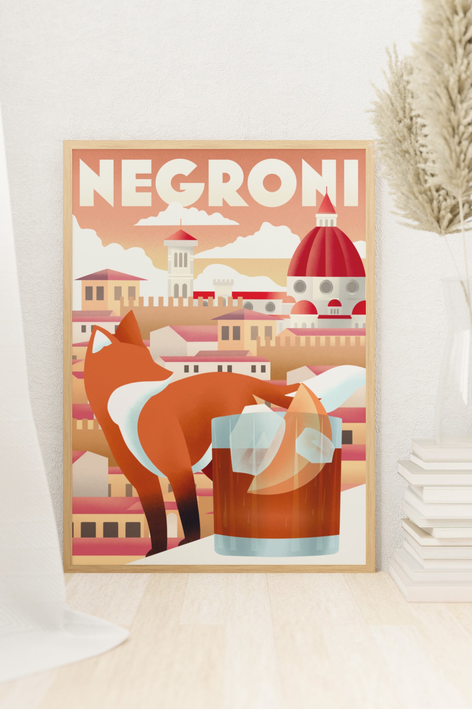 Negroni Cocktail Art Print: Milan Italy, Art Deco (digital Download) - Etsy