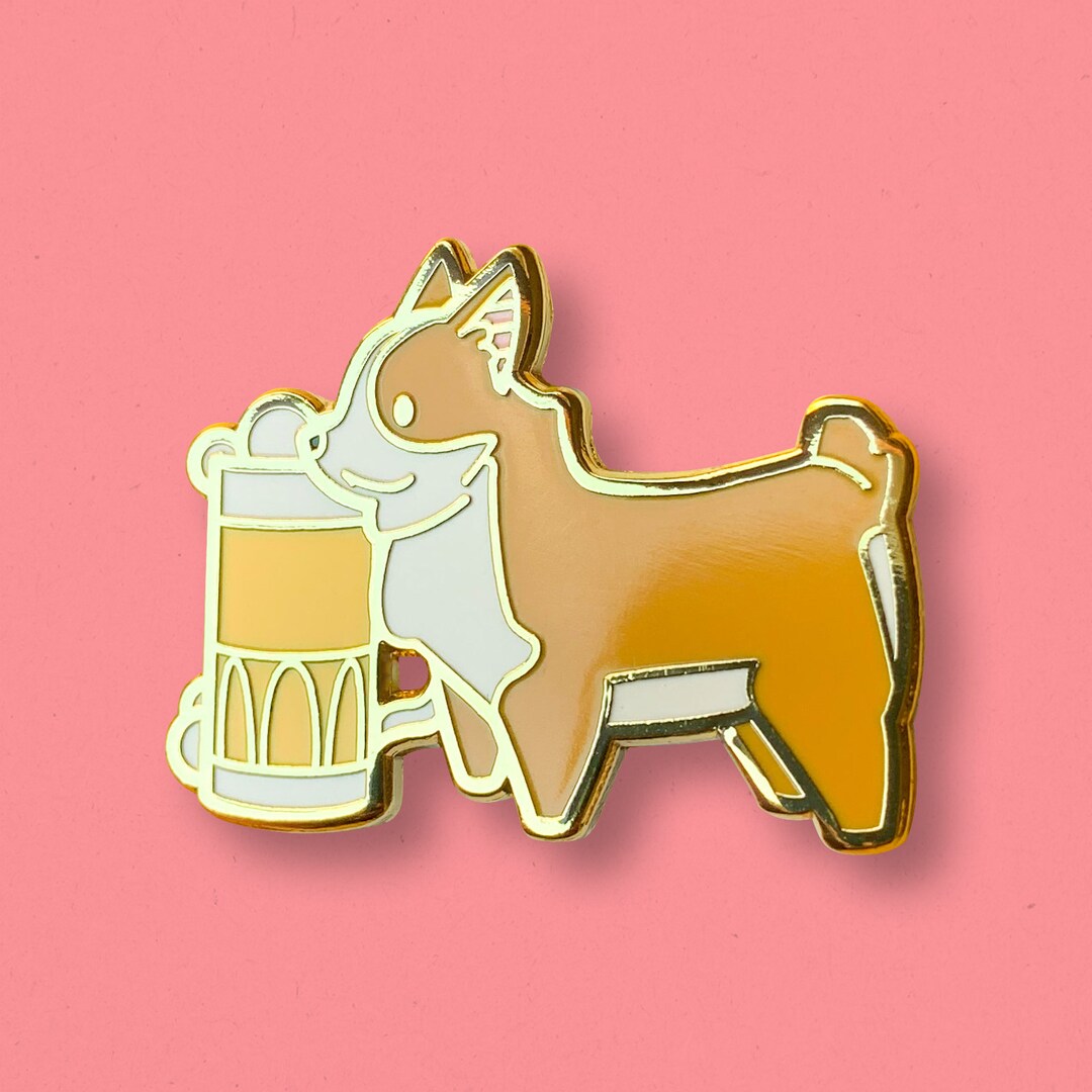 Corgi Beer Pin | Puppy, Dog, Cute, Adorable, Kawaii, Gift, Lager, IPA ...