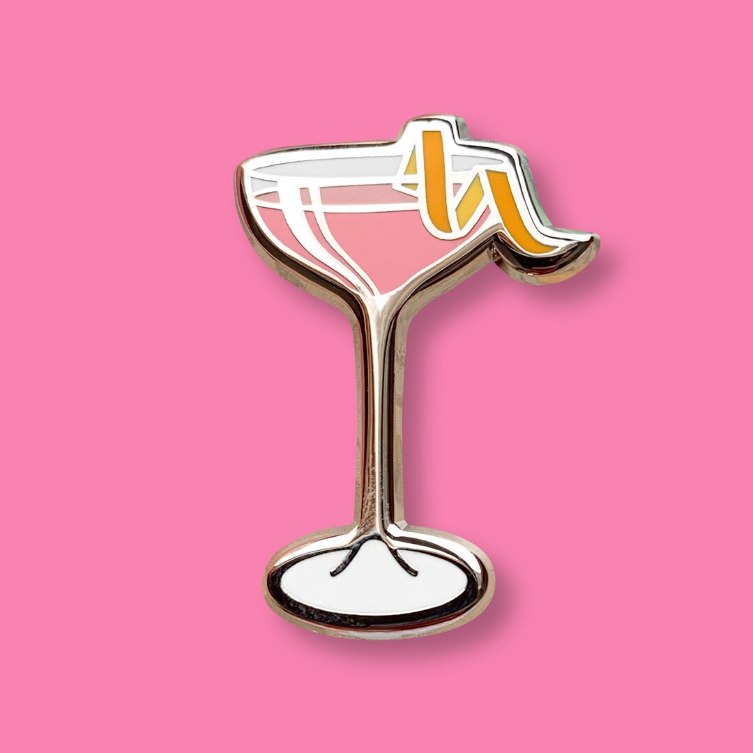 Cosmo Cocktail Pin | Classic Cocktail Enamel Pin, Gift for Bartender ...