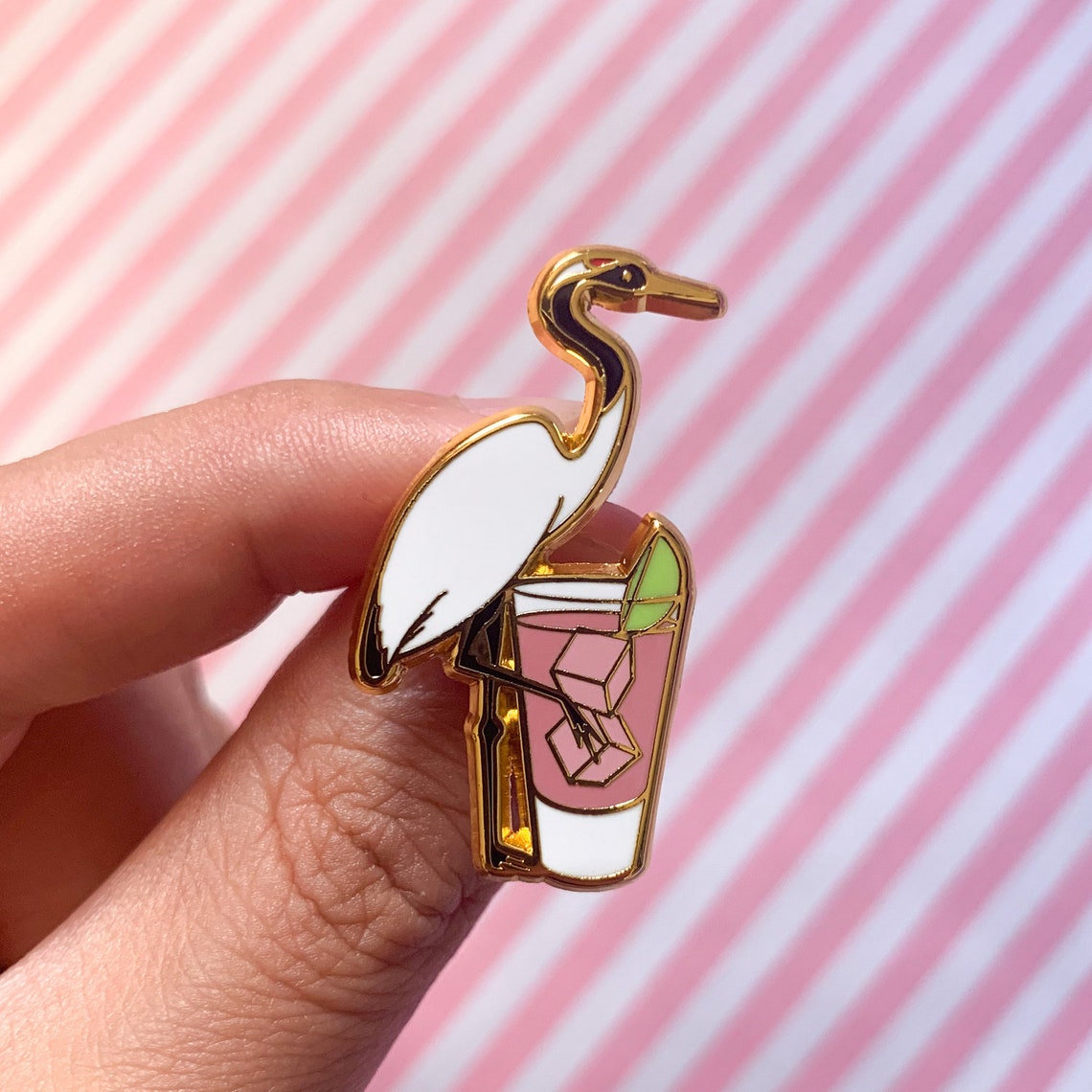 Vodka Crane Pin // Vodka Cranberry Cocktail Wildlife Cute - Etsy