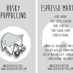 Husky Espresso Martini Pin | Dog, Puppy, Coffee, Vodka, Morning ...