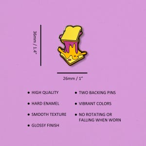 PBJ Sandwich Enamel Pin | Lapel Brooch for Desserts, Food Gift Set for ...