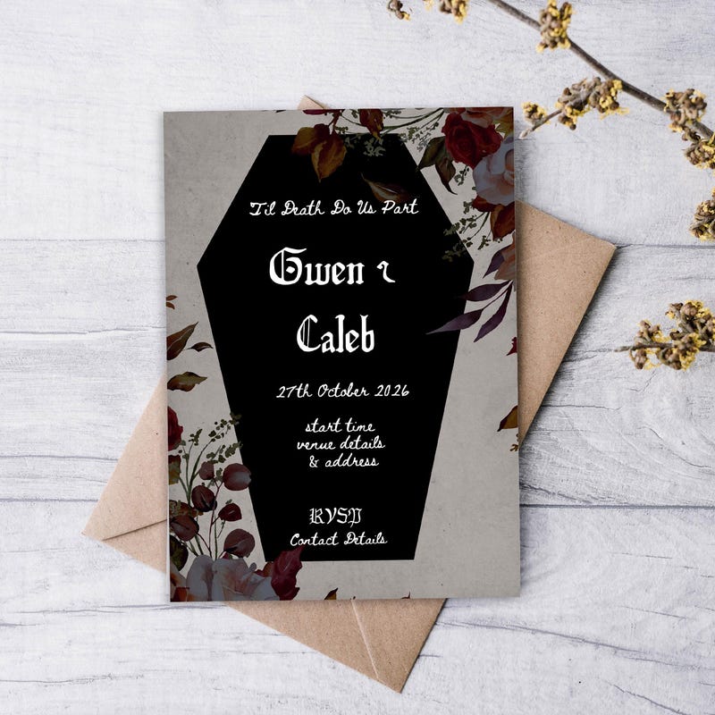 Coffin Invitation - Etsy Australia