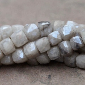 8 Inch Long Strand Faceted Silverite Gemstone Cube Beads,7 Mm, Approx ...