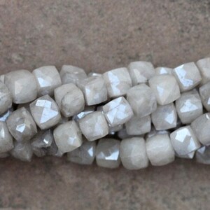 8 Inch Long Strand Faceted Silverite Gemstone Cube Beads,7 Mm, Approx ...