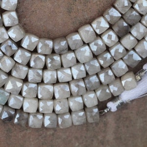 8 Inch Long Strand Faceted Silverite Gemstone Cube Beads,7 Mm, Approx ...