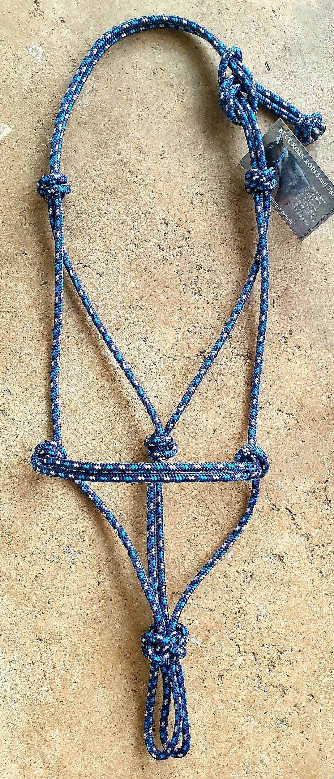 CLINICIAN STYLE Stiff Rope HALTERS No Hardware, 6 Colours to Choose ...