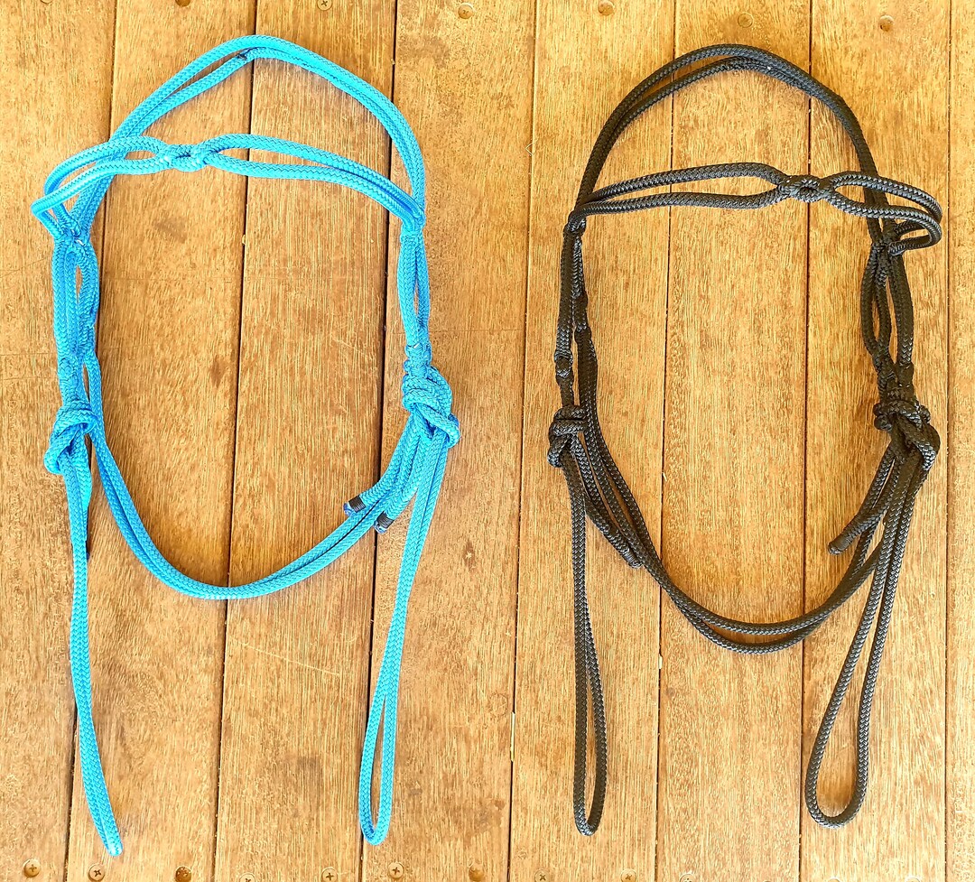 Rope Browband Spliced Headstalls - No Hardware, 35 Colours to Choose ...