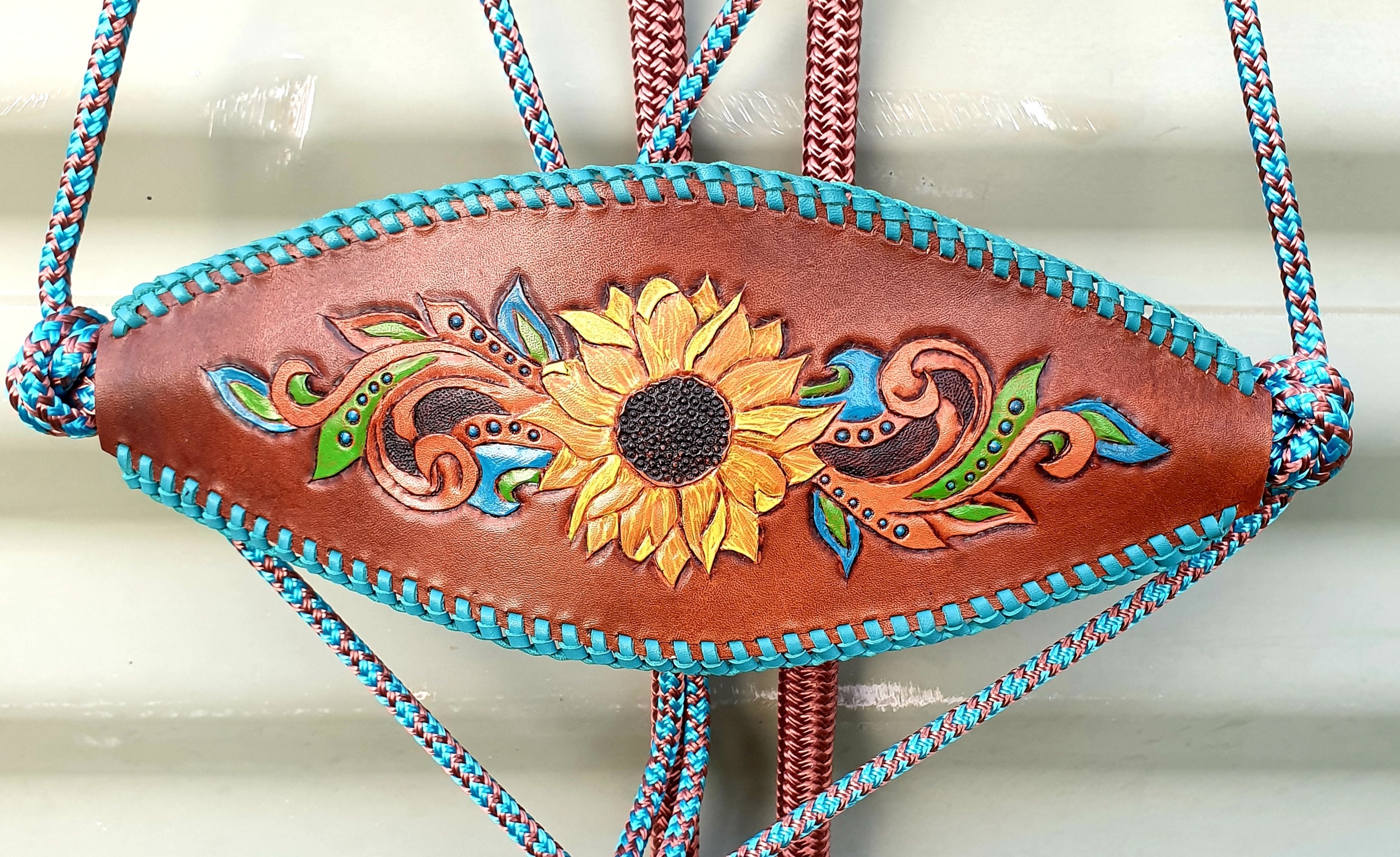 Sunflower Scroll Bronc Nose Halter and Lead Set 003 - Etsy