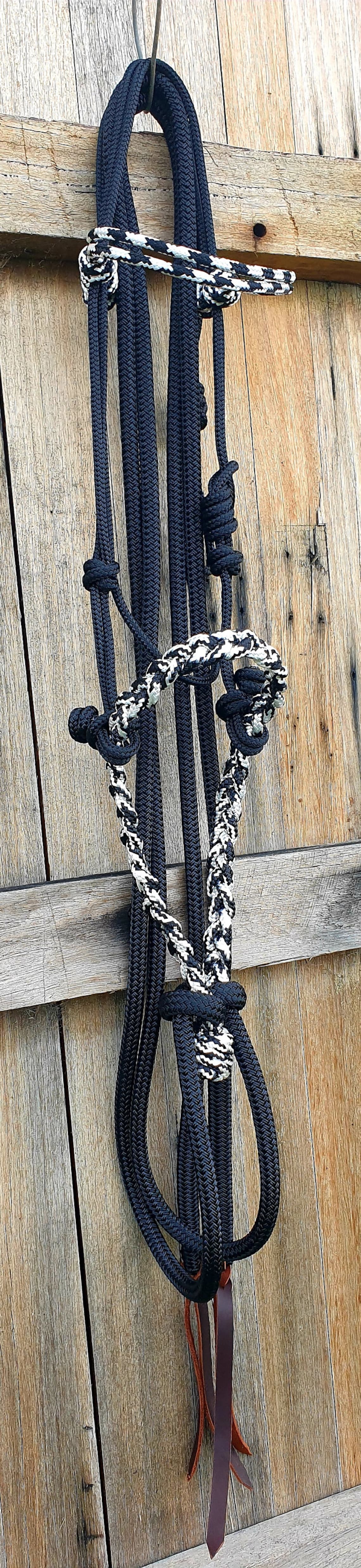 LOPING HACKAMORE With Plaited Rope Bosal, Bit Less Bridle - Etsy