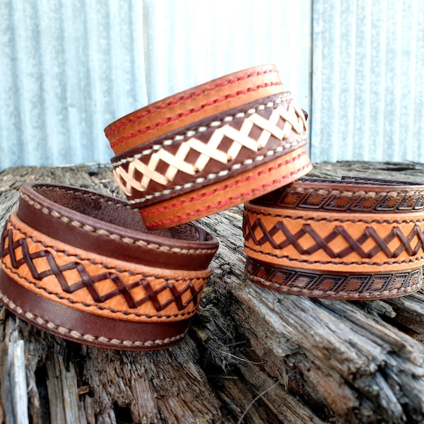 Leather Cowboy Cuffs - Etsy