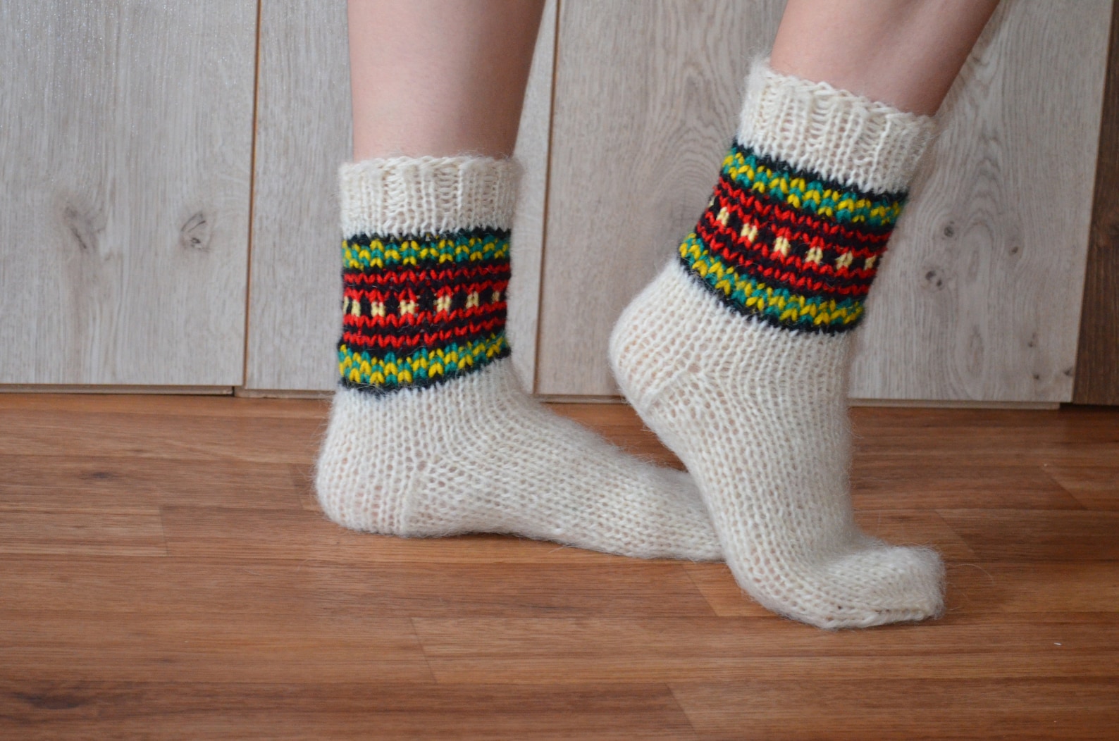 Hand-knitted Socks Wool Women Hand Knitted Knit Sofa Socks - Etsy