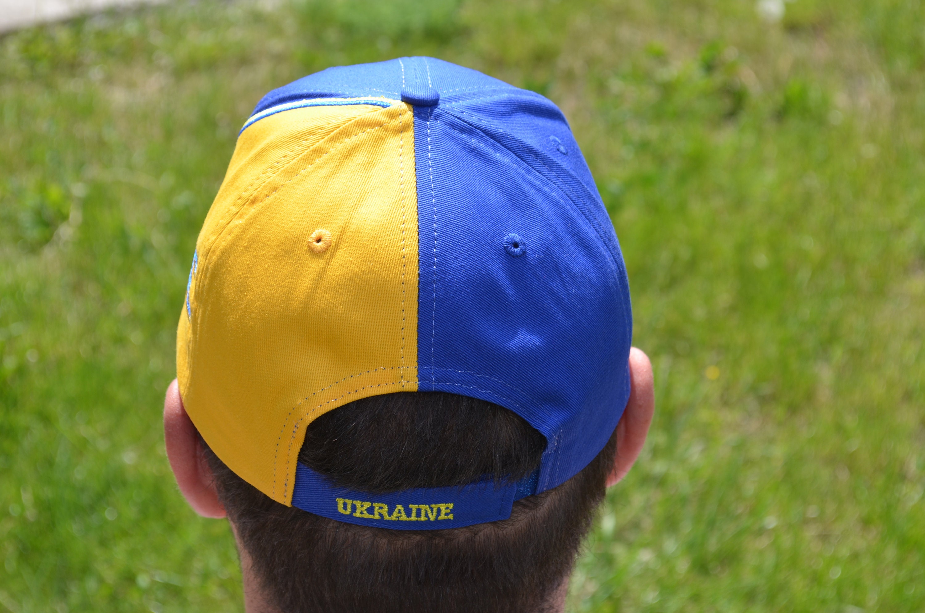 Football Soccer Fan Cap With Logo UKRAINE Blue Yellow Ukrainian ...