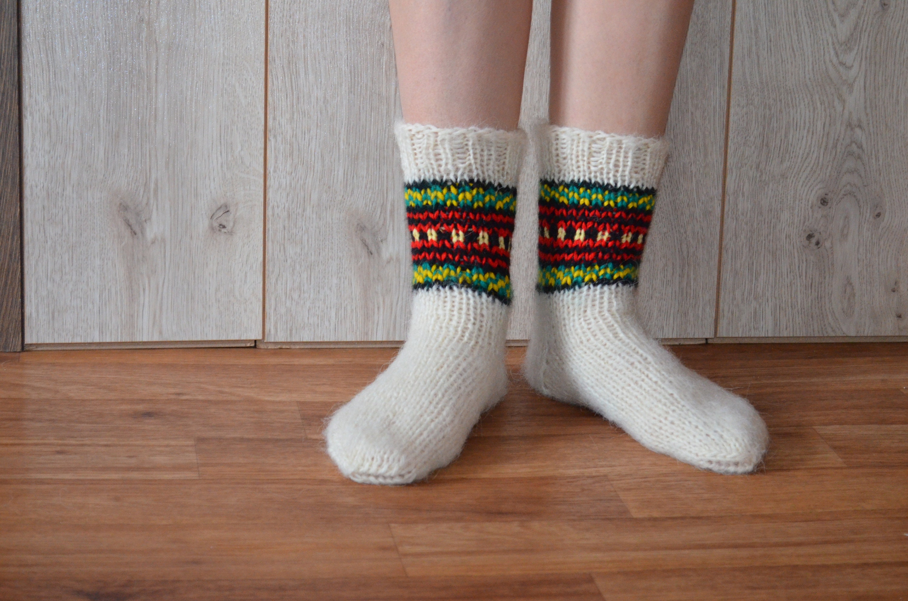 Hand-knitted socks wool women Hand Knitted Knit Sofa Socks | Etsy