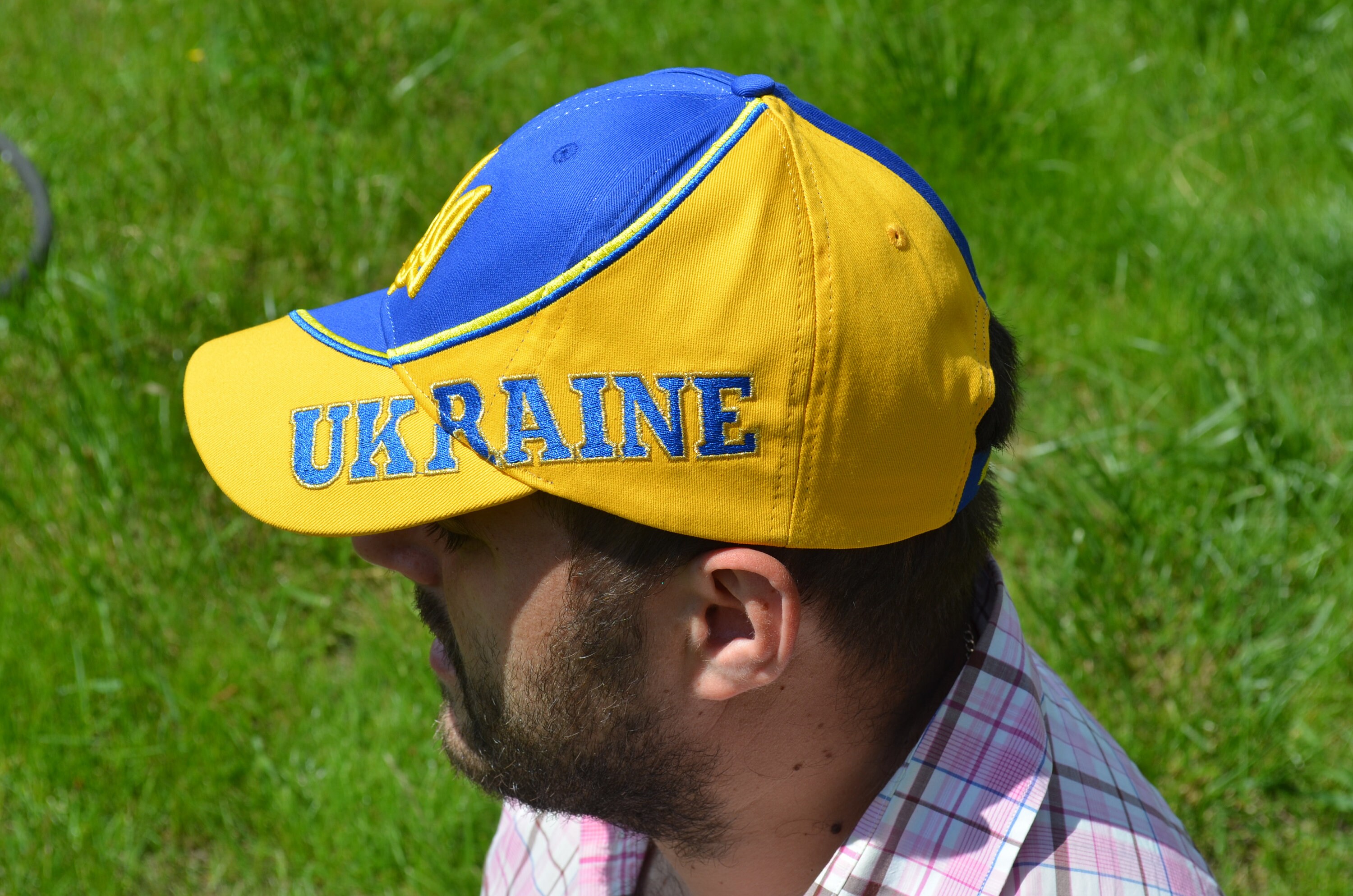 Football Soccer Fan Cap With Logo UKRAINE Blue Yellow Ukrainian ...