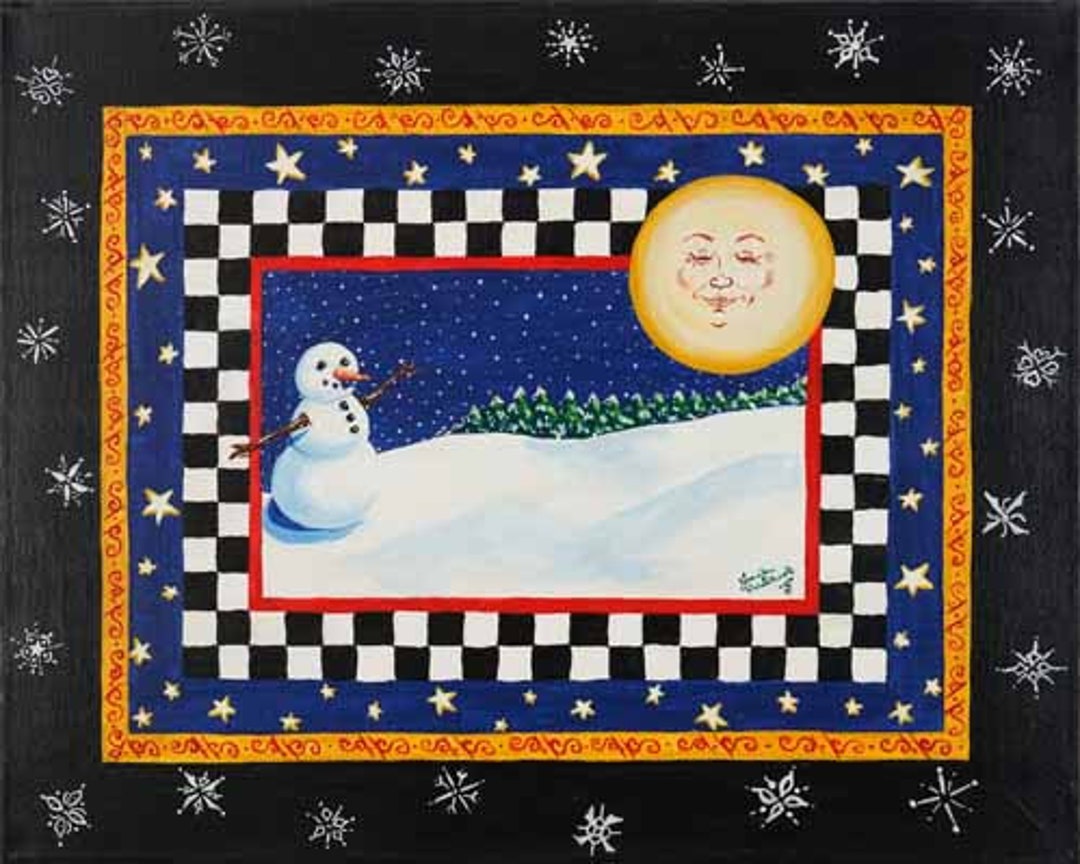Winter Moon 16 X 20 Original Painting - Etsy