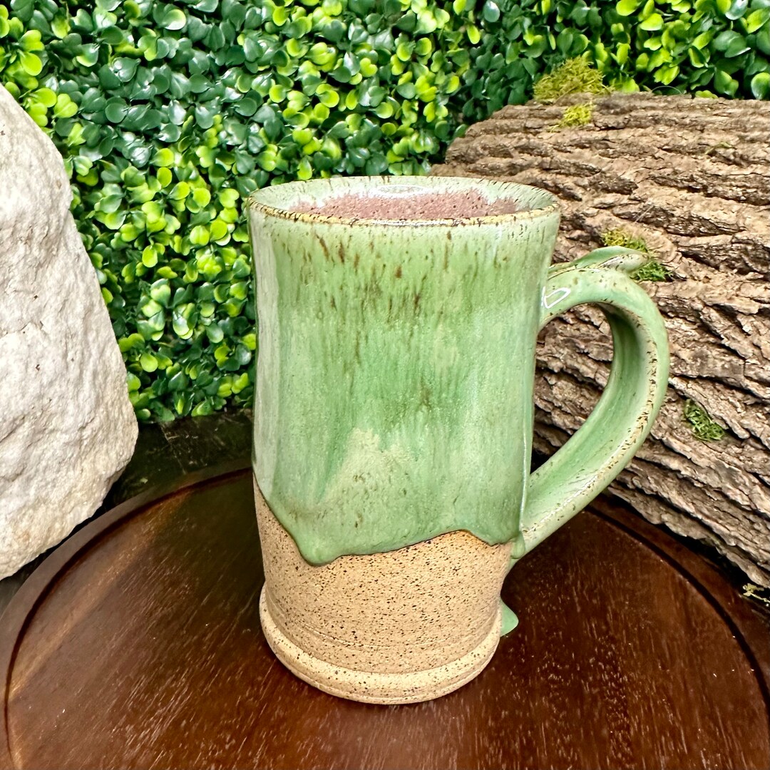 Handmade Pottery Mug, Wheel Thrown Pottery Mug, Ceramic Coffee Cup With ...