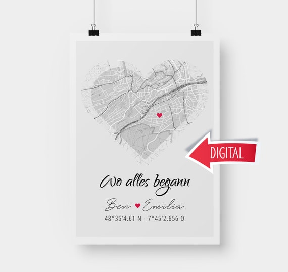 Wedding Gift Personalized Digital File Where It All Began - Etsy