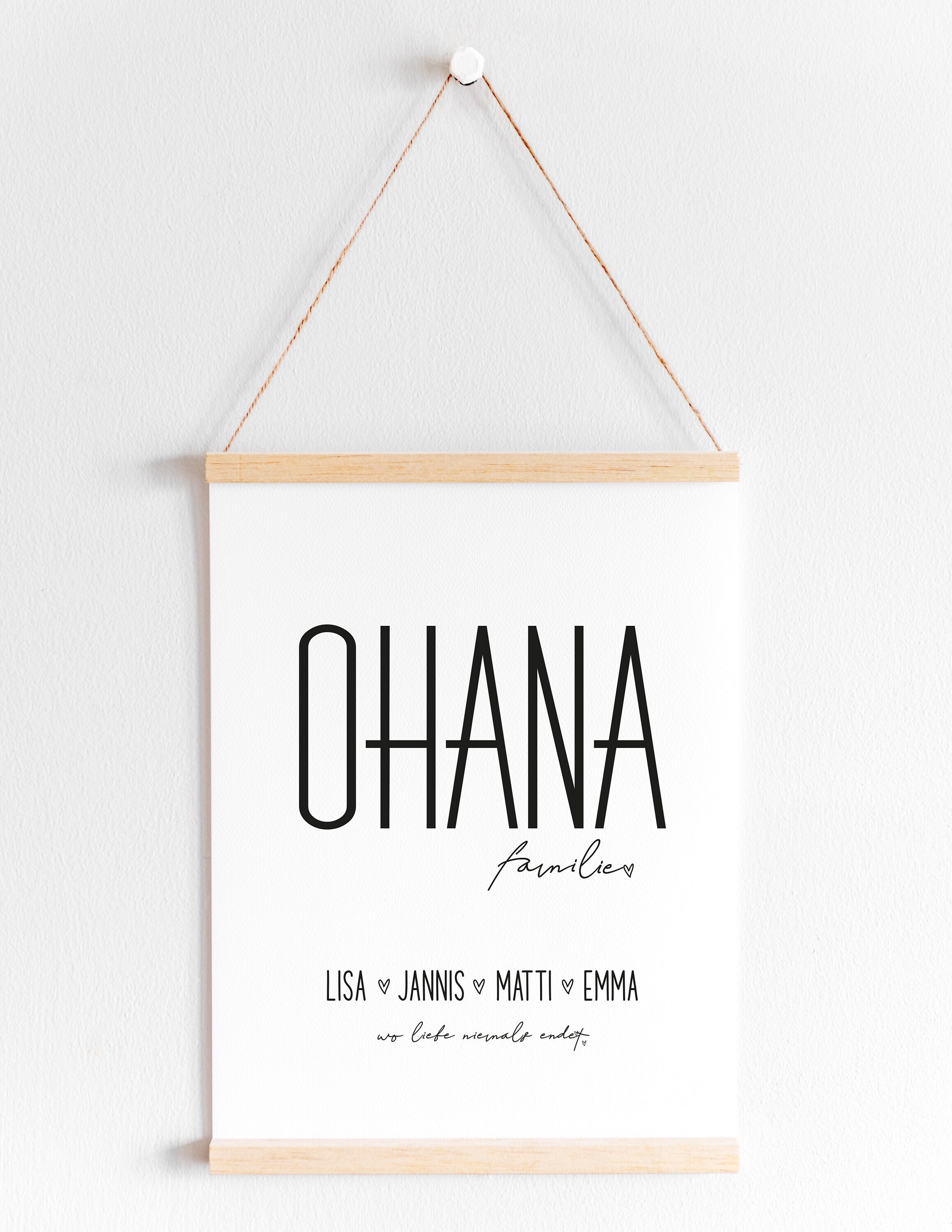 OHANA Family Poster Personalized With Name OHANA Means Family for ...