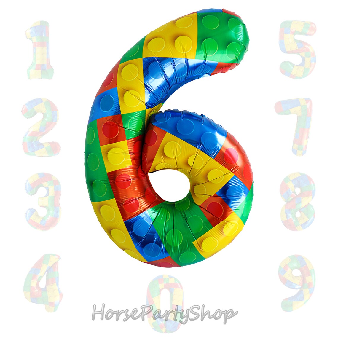 32 Block Pattern Number Balloon Block Birthday Party - Etsy